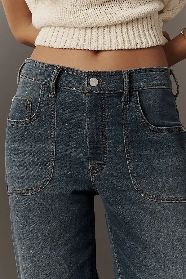 PILCRO Jenna Mid-rise Relaxed Knit Jeans