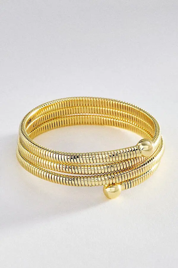 Baublebar Keira Ribbed Wrap Bracelet - Gold