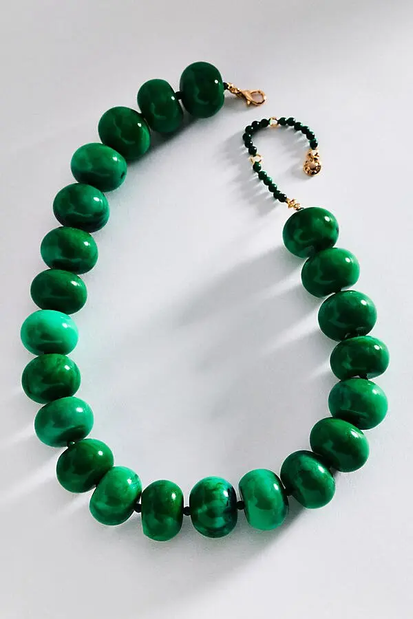 Baublebar Joan Semi-precious Beaded Necklace - Malachite