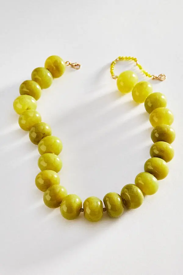 Baublebar Joan Semi-precious Beaded Necklace - Olive