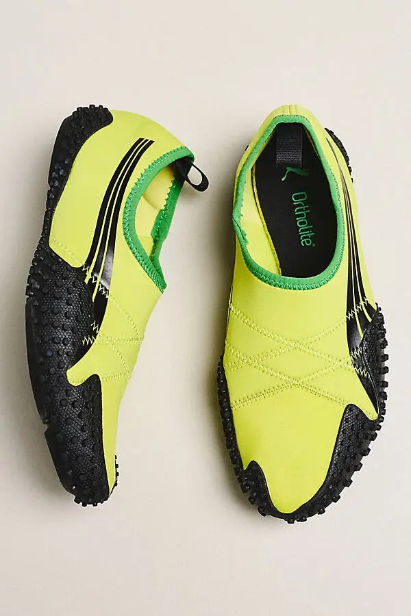 PUMA Mostro Flex Slip-on Sneakers - Lime Sheen / Black