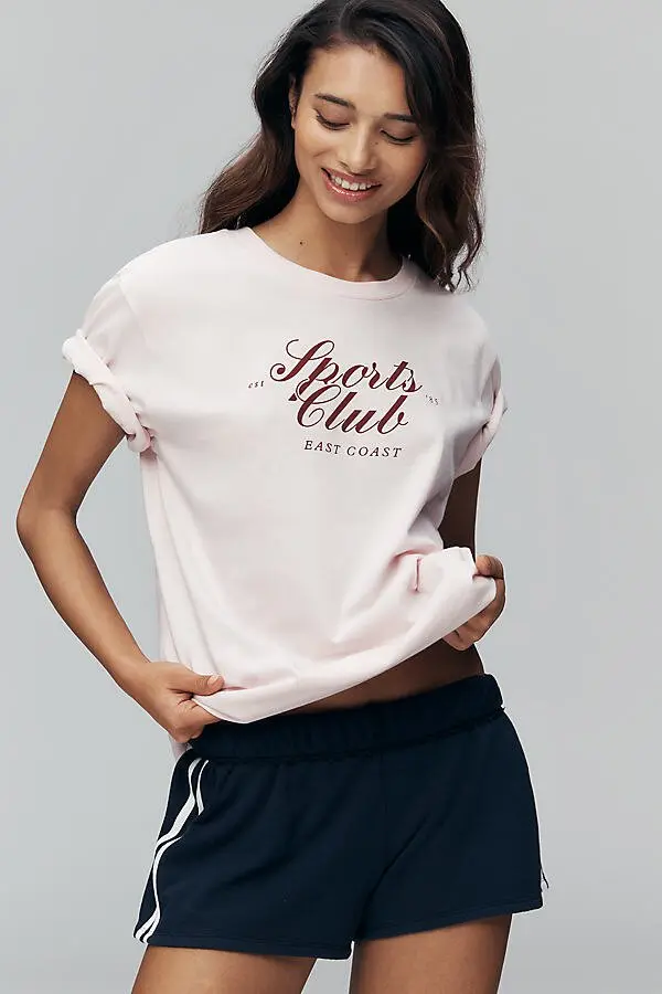 DAILY PRACTICE BY ANTHROPOLOGIE Cotton Graphic Tee - Pink