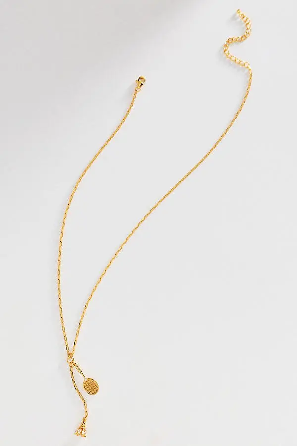 Anthropologie Badminton Pendant Necklace - Gold