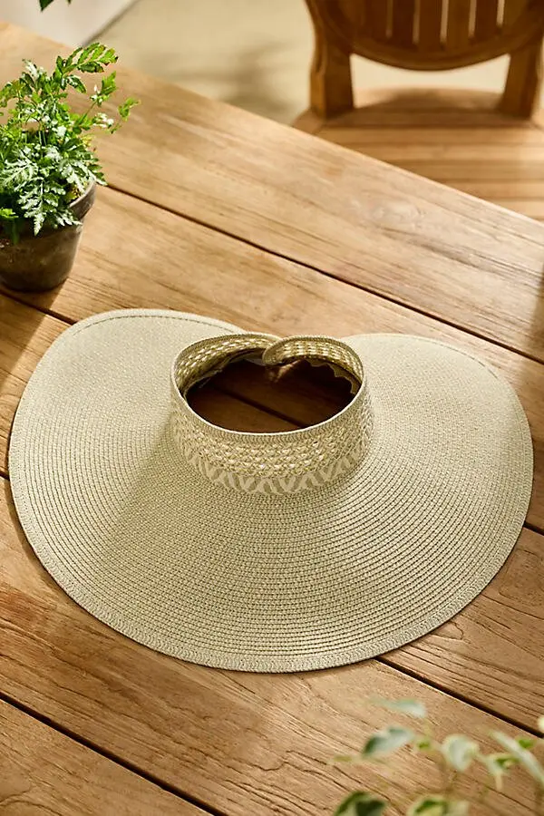 TERRAIN Wide Brim Woven Visor - Neutral