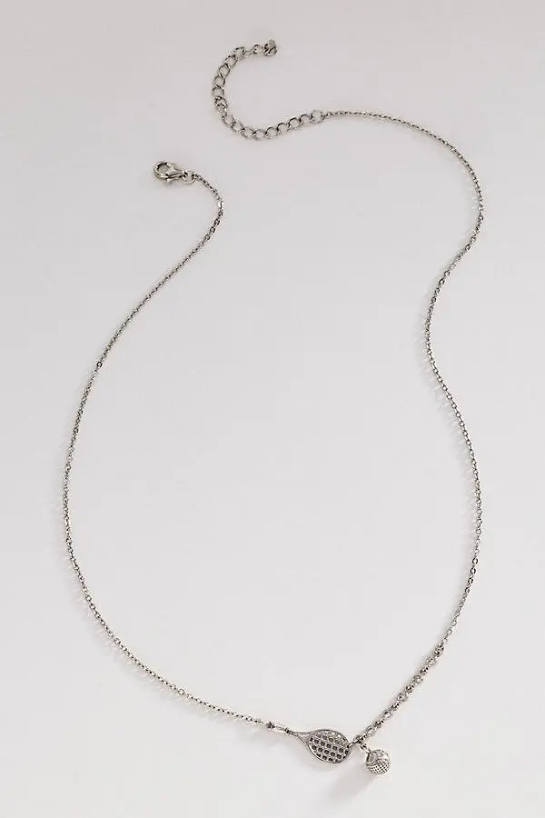 Anthropologie Tennis Charms Necklace - Silver