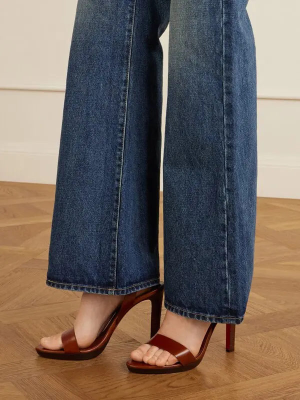 CHRISTIAN LOUBOUTIN Fanny Leather Platform Sandals - Brown