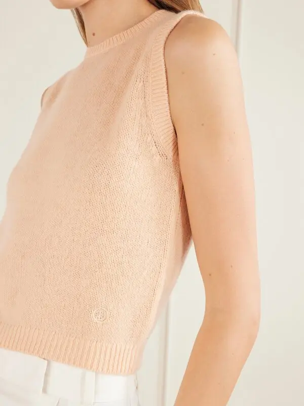 DÔEN Louden Cashmere Vest - Orange