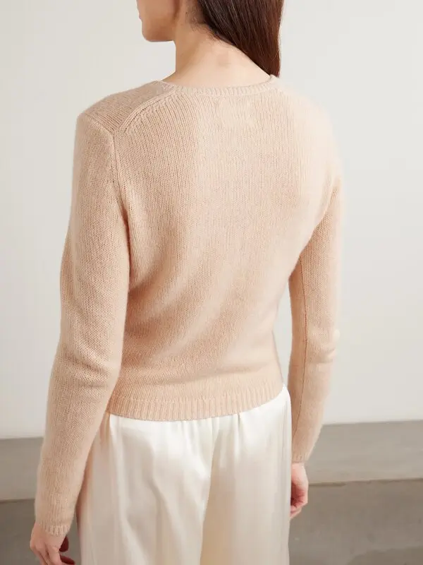 DÔEN Thea Cashmere Cardigan - Orange
