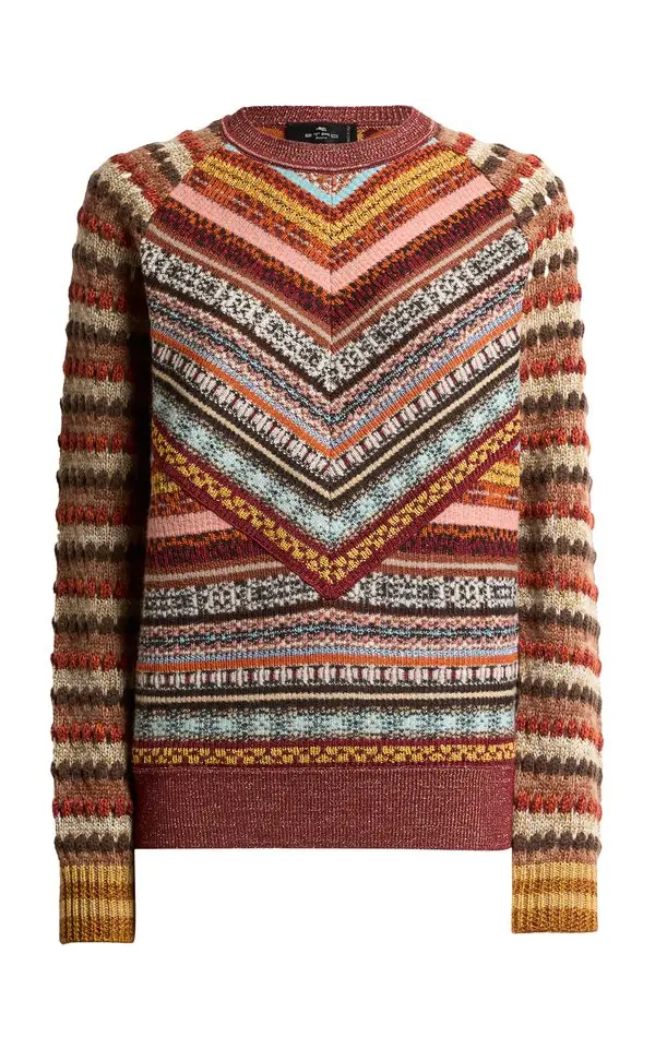 Etro Striped Wool-blend Pullover Sweater