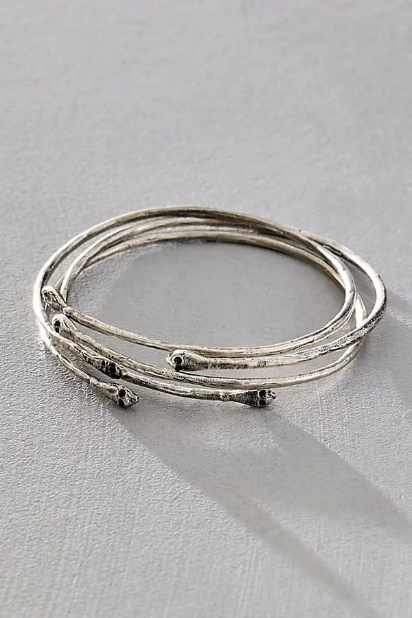 ALKEMIE Sterling Serpent Bangle - Silver