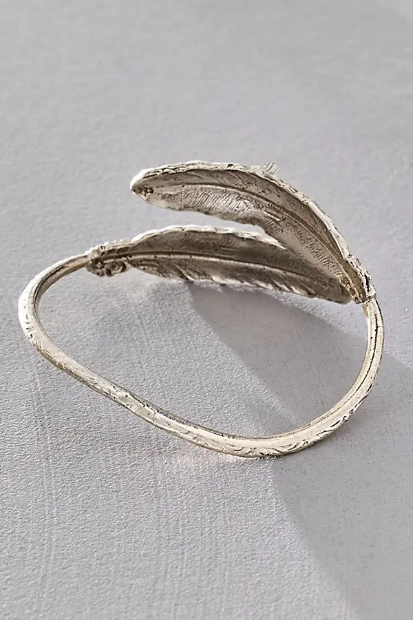 ALKEMIE Sterling Double Feather Bangle