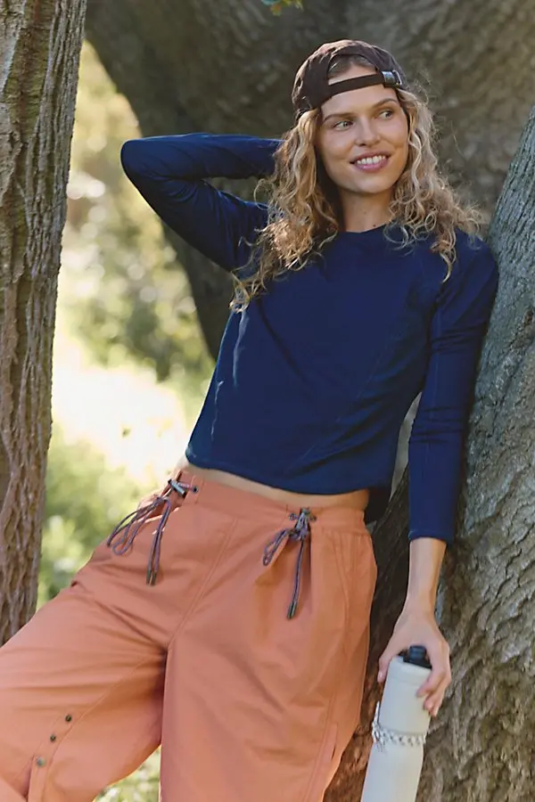 Free People Bedrock Trail Layer Top - Midnight Navy