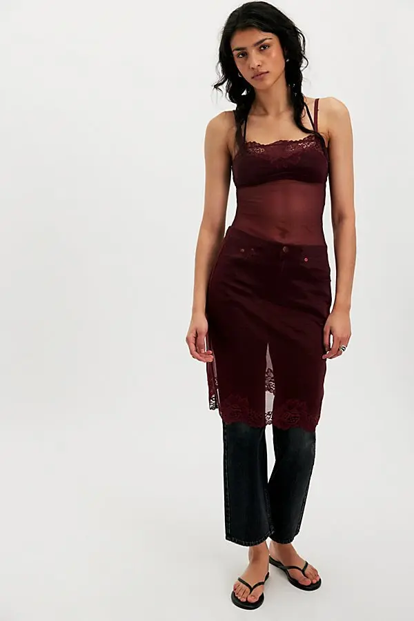 Free People Intimately Boudoir Dreams Midi Slip - Shiraz