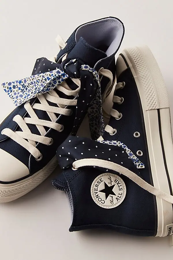 CONVERSE Chuck Taylor All Star Ribbon Lift High-top Sneakers - Obsidian/egret/no Shade