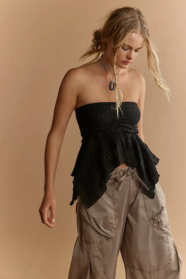 Free People Babydoll Tube Top - Black