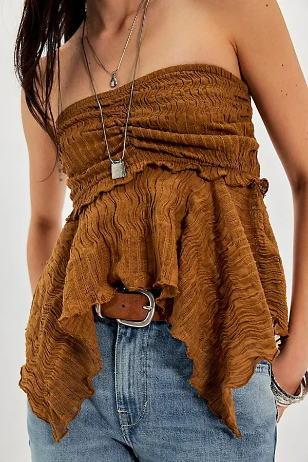 Free People Babydoll Tube Top - Cathay