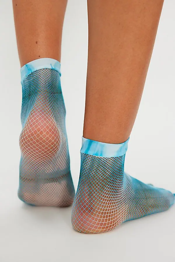 Maria La Rosa Tie Dye Ankle Socks - Blue