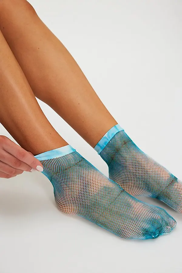 Maria La Rosa Tie Dye Ankle Socks - Blue