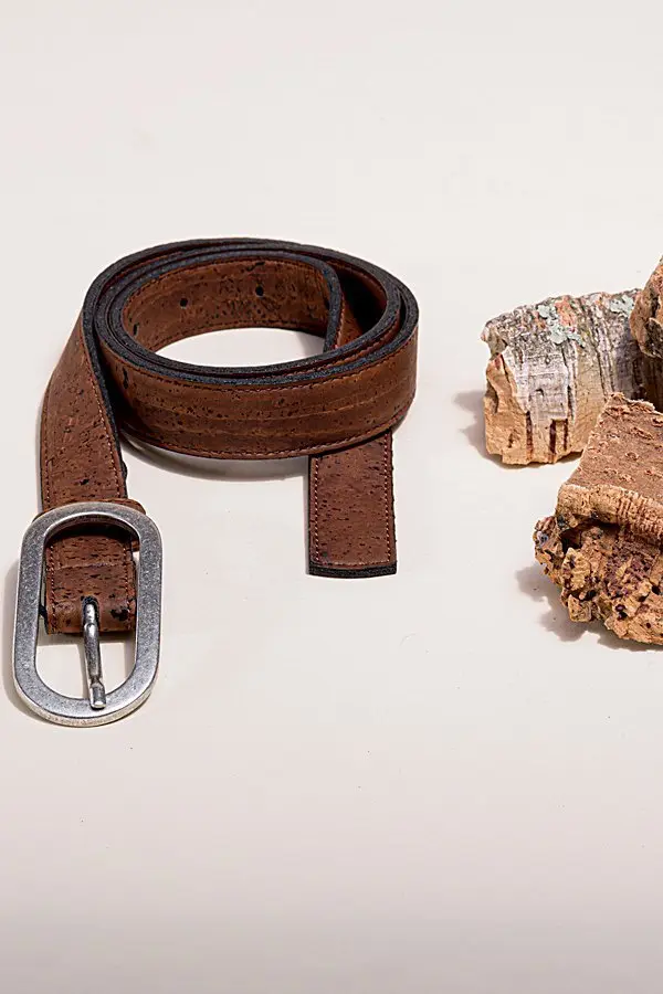 TIRADIA CORK Cork Leather Belt - Brown