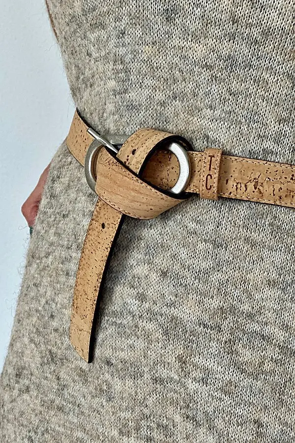 TIRADIA CORK Cork Leather Belt - Natural