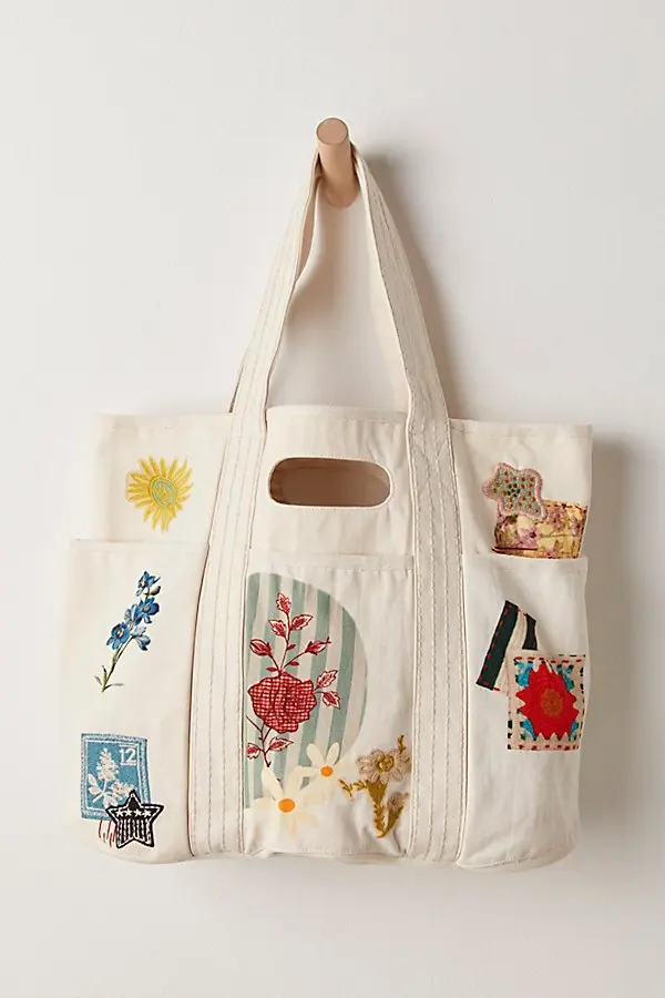 Free People Patch Printed Caravan Tote Bag