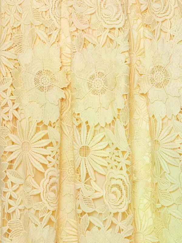 ROTATE BY BIRGER CHRISTENSEN 3d Floral Lace Midi Skirt