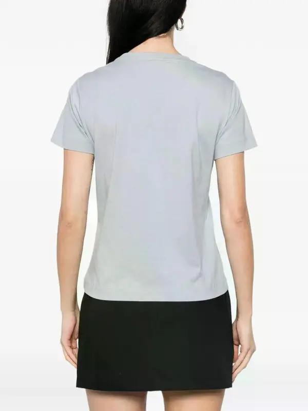 Pinko Crewneck Cotton T-shirt With Jewel Embroidery