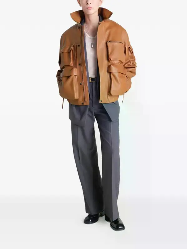 LEMAIRE Lemiare Multi-pocket Leather Jacket