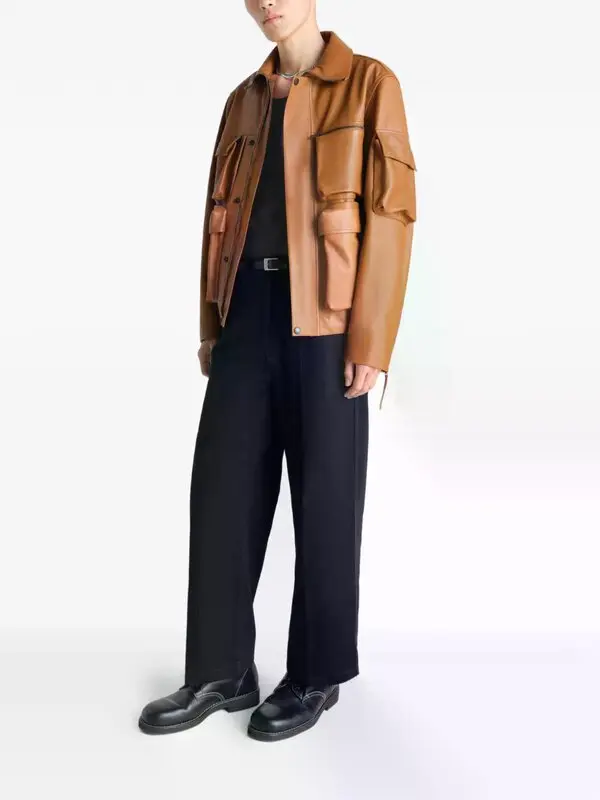 LEMAIRE Lemiare Multi-pocket Leather Jacket