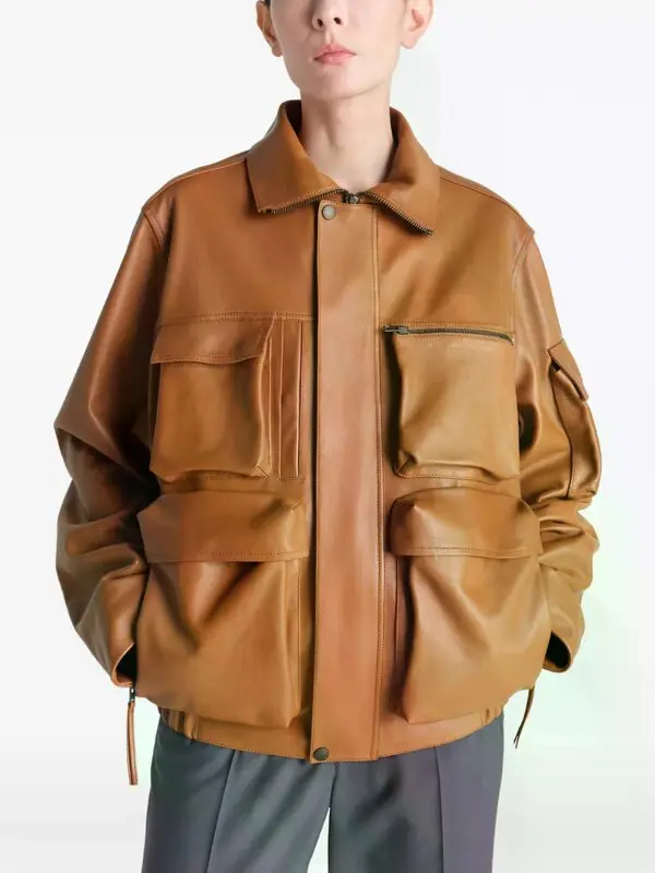 LEMAIRE Lemiare Multi-pocket Leather Jacket