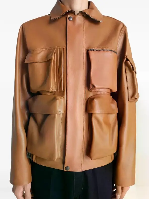 LEMAIRE Lemiare Multi-pocket Leather Jacket