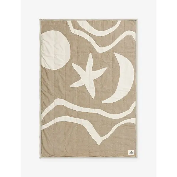 FERM LIVING Kove Quilted Cotton Blanket 120cm X 80cm