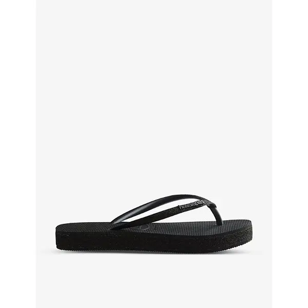 Havaianas Slim Flatform Glitter-strap Rubber Flip-flops