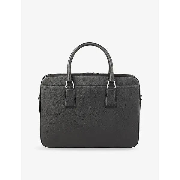 Sandro Logo-embossed Faux-leather Briefcase