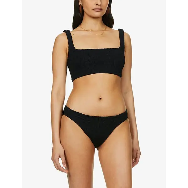 Hunza G Xandra Crinkle Bikini Set - Black