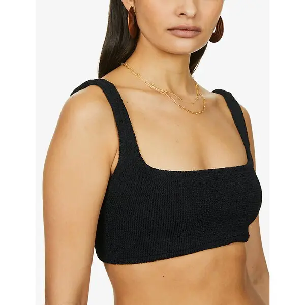 Hunza G Xandra Crinkle Bikini Set - Black