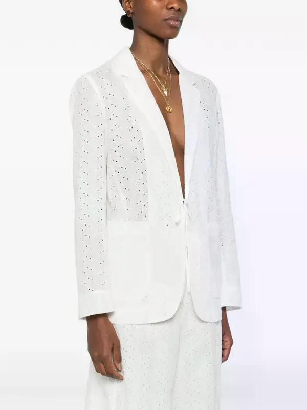 FORTE_FORTE Eyelet Tie Jacket
