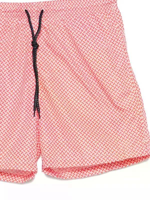 DRUMOHR Patterned Swim Shorts - Red