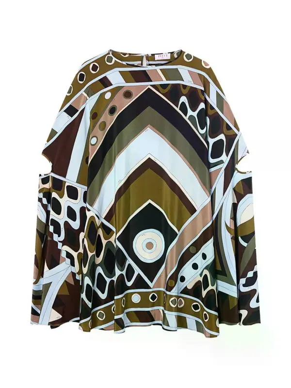 Emilio Pucci Vivara Print Silk Kaftan