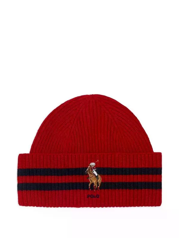 Polo Ralph Lauren Striped Beanie - Red