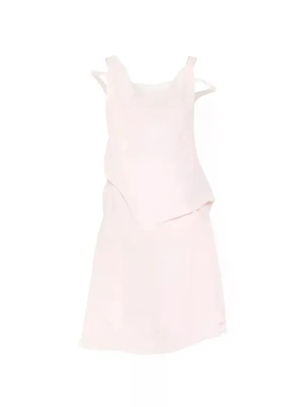 Plan C Crinkled Midi Dress - Pink