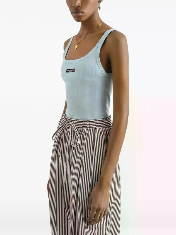 Dolce & Gabbana Ribbed Tank Top - Blue