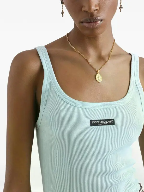 Dolce & Gabbana Ribbed Tank Top - Blue