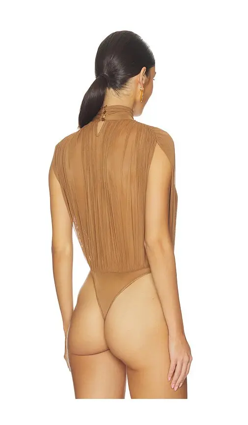 SEROYA Giulia Mesh Bodysuit - Brown