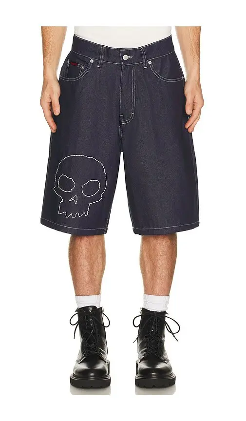PLEASURES X Zero Skateboards Skull Jorts