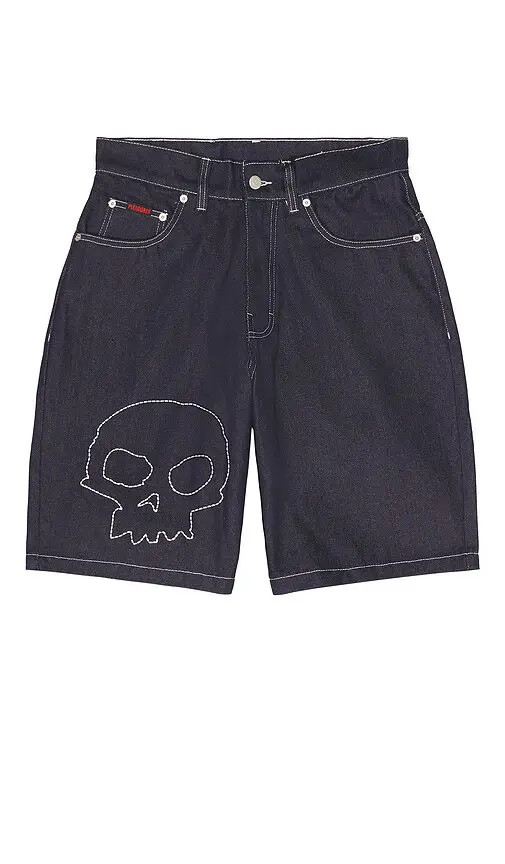 PLEASURES X Zero Skateboards Skull Jorts