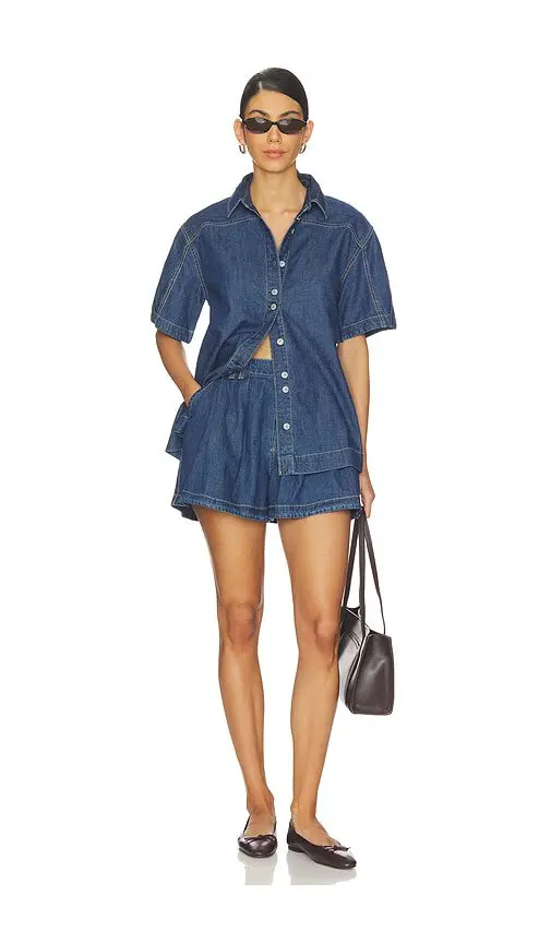 Free People Griselda Denim Set - Blue