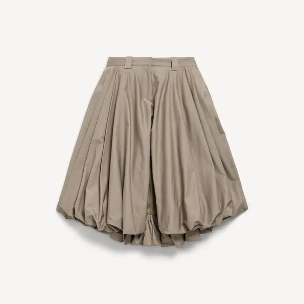 Balenciaga Balloon Shorts In Cotton Twill - Beige
