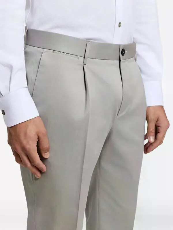 Peserico Cuffed Pleated Trousers - Grey