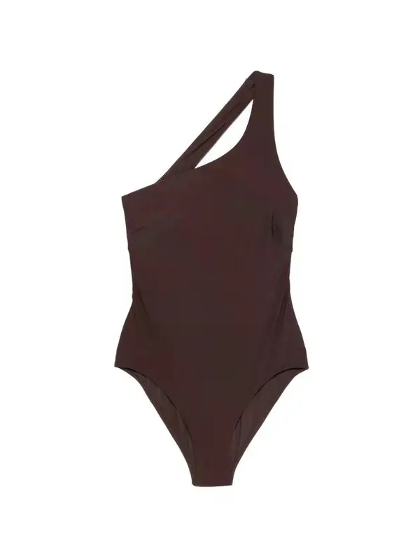 Bondi Born Colette One-shoulder Swimsuit - Brown